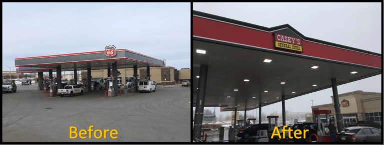 Gas Station Canopy and Convenience Store Lighting - Superior Lighting